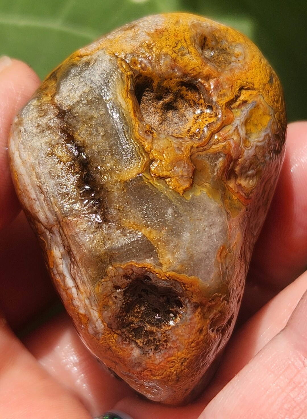 AMAZING Find! Water Level Amethyst and Limonite Full Nodule With Peel ...