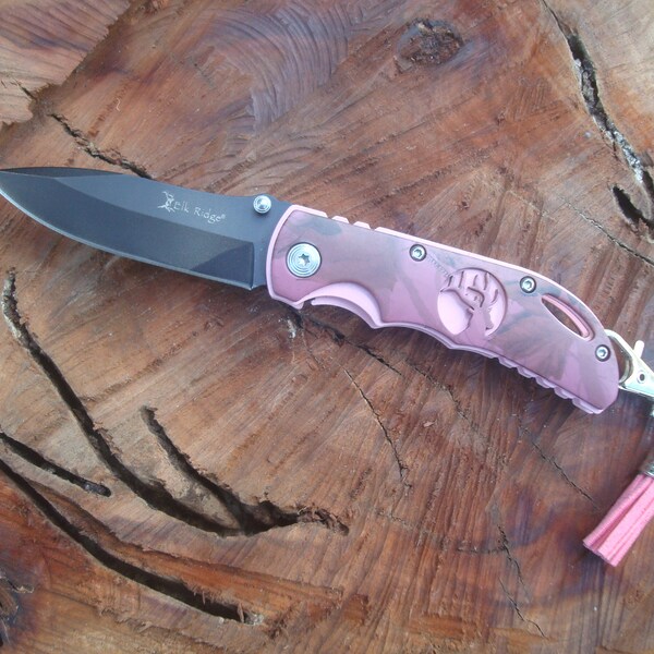 Pink and Black Pocket Knife - Etsy