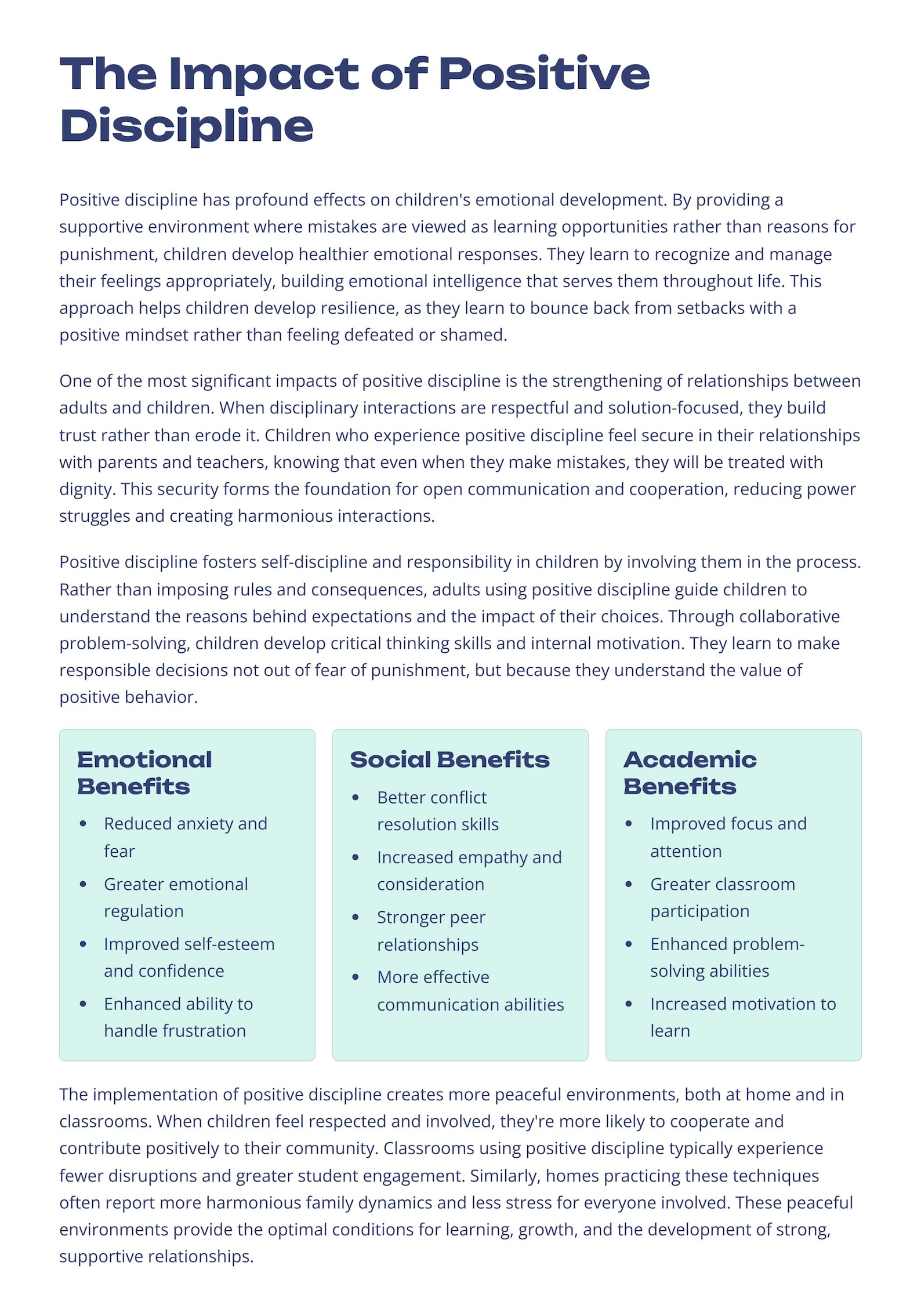 Positive Discipline Parenting Tools, Child Guidance, Family Discipline ...