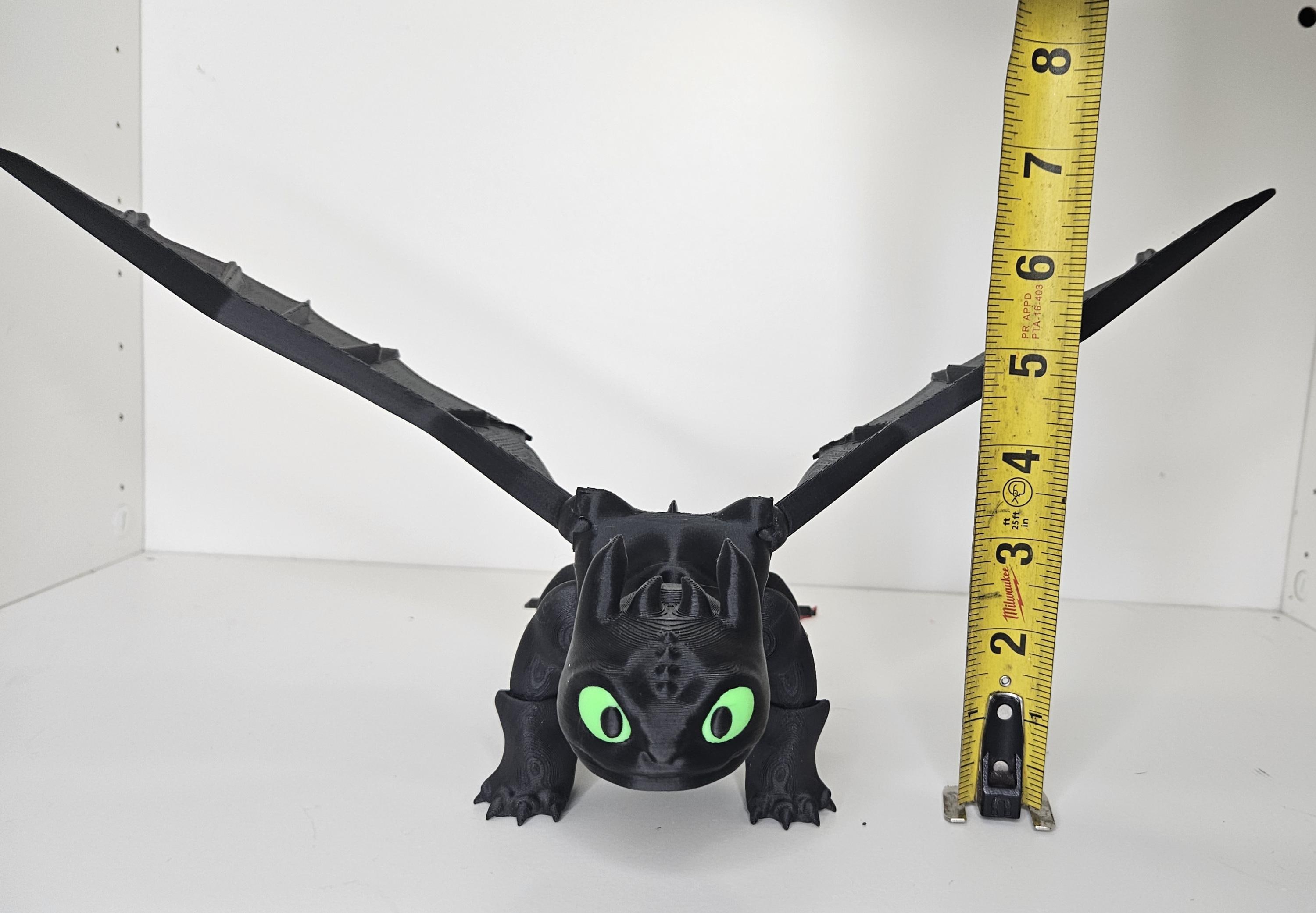 Toothless 3D Printed Dragon Toy | How to Train Your Dragon Toy - Etsy