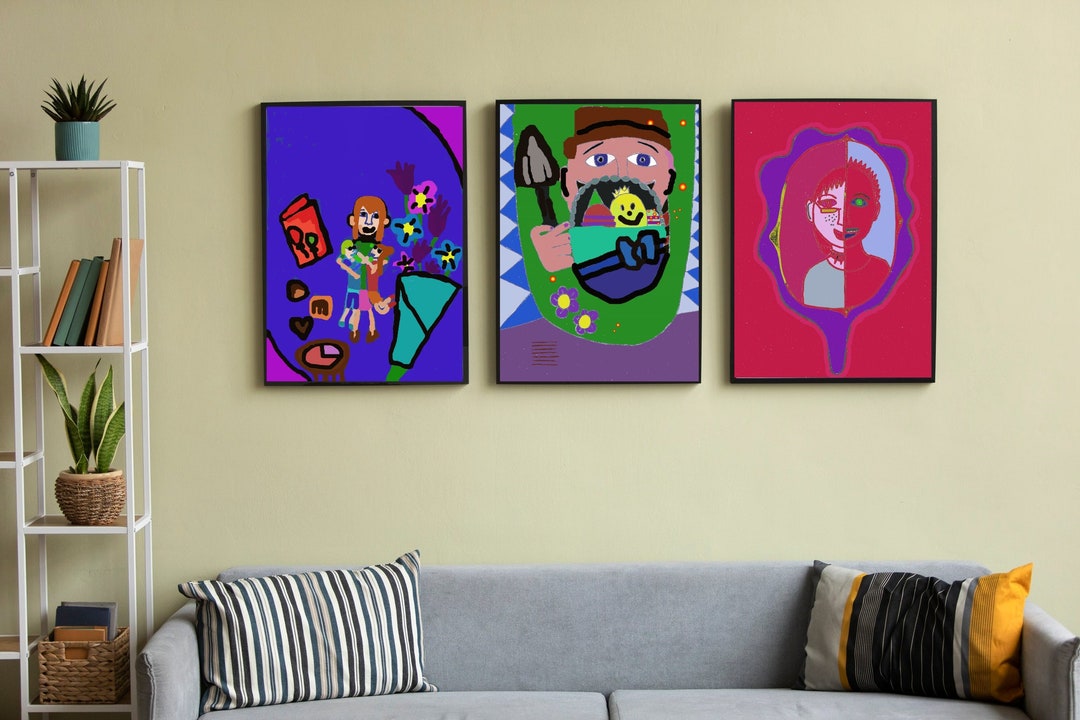 Printable Set of 3 Posters With Elaborate Motifs I Mother's Day I ...