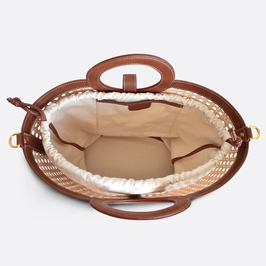 New Elegant Large Rattan Bag Vintage Bag Summer Beach Tote - Etsy