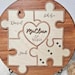 Unity Ceremony Puzzle, Rustic Style Puzzle, Removable Puzzle Pieces ...