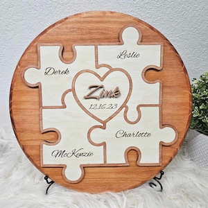 Unity Ceremony Puzzle, Rustic Style Puzzle, Removable Puzzle Pieces ...