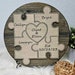 Unity Ceremony Puzzle, Rustic Style Puzzle, Removable Puzzle Pieces ...