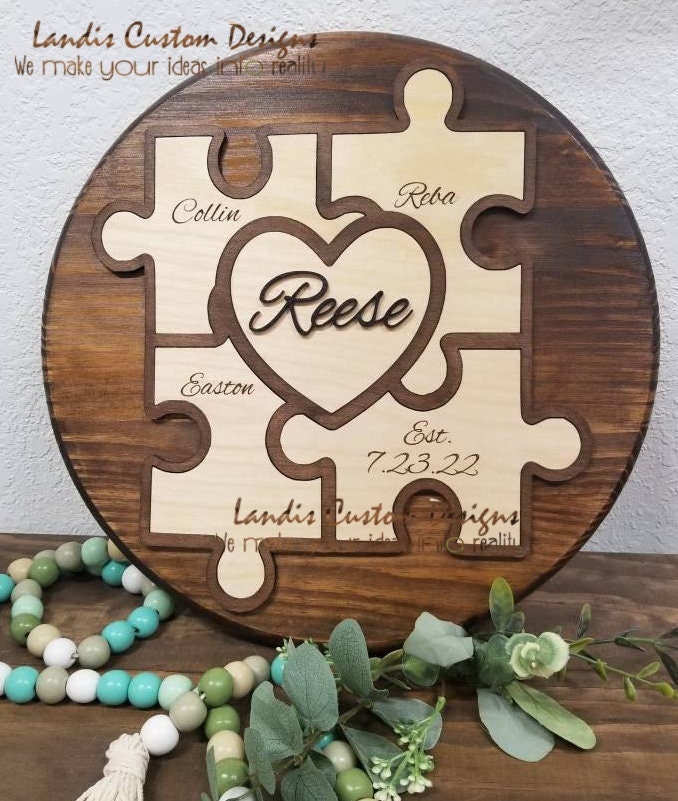 Rustic Unity/ Family Puzzle Blended Family Unity Alternative | Etsy