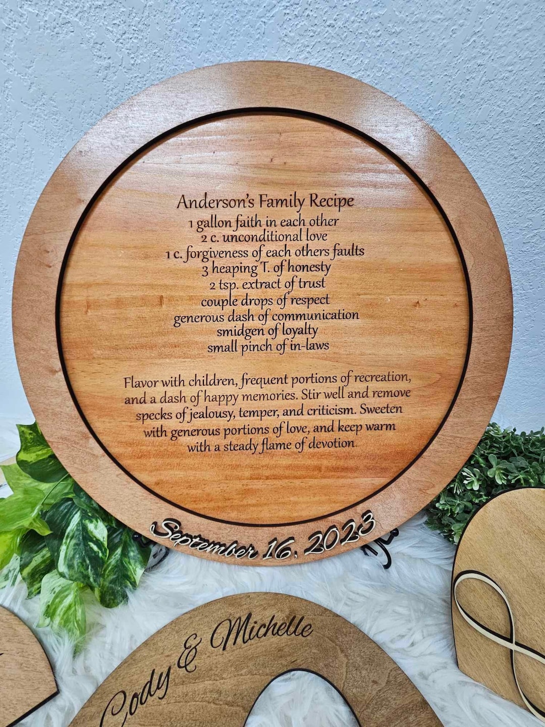 Unity/ Family Puzzle, Blended Family, Engraved Base With a Special ...