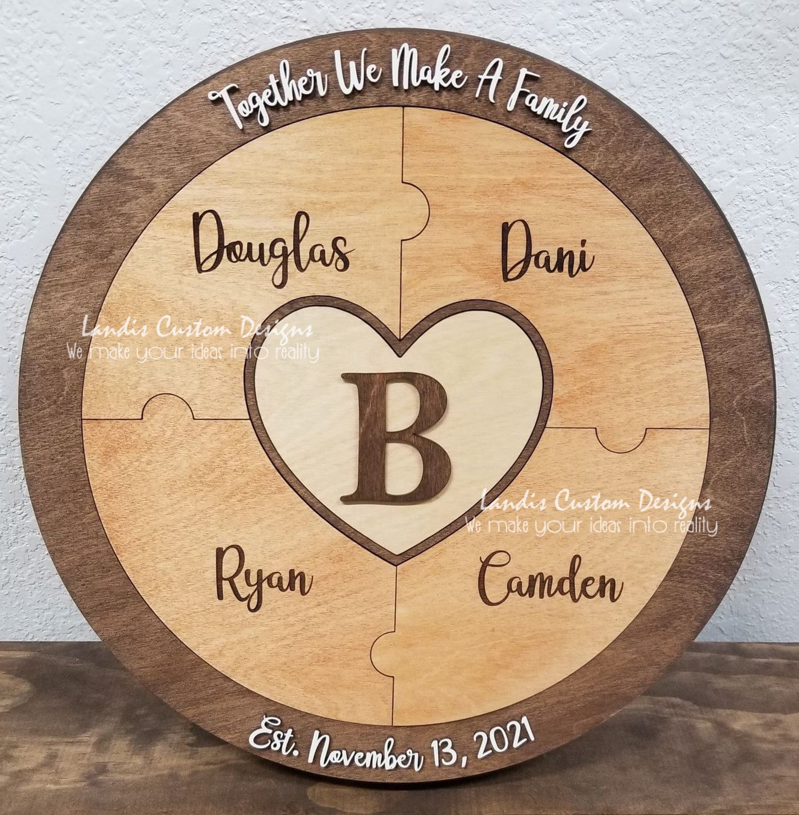 Unity Puzzle Family Puzzle Blended Family Puzzle Last Name - Etsy