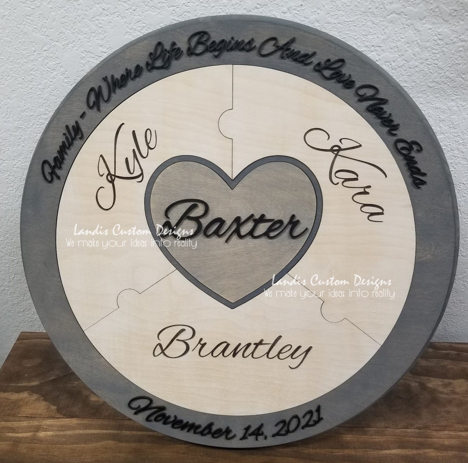 Unity Puzzle Family Puzzle Blended Family Puzzle Last Name - Etsy