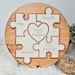 Unity Ceremony Puzzle, Rustic Style Puzzle, Removable Puzzle Pieces ...