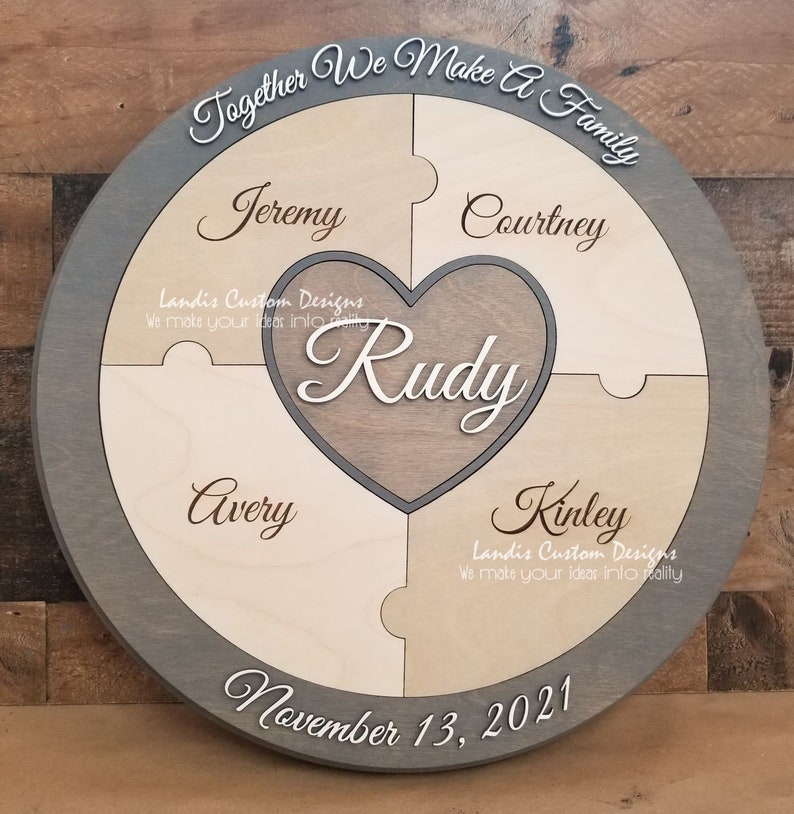 Unity Puzzle Family Puzzle Blended Family Puzzle Last Name - Etsy