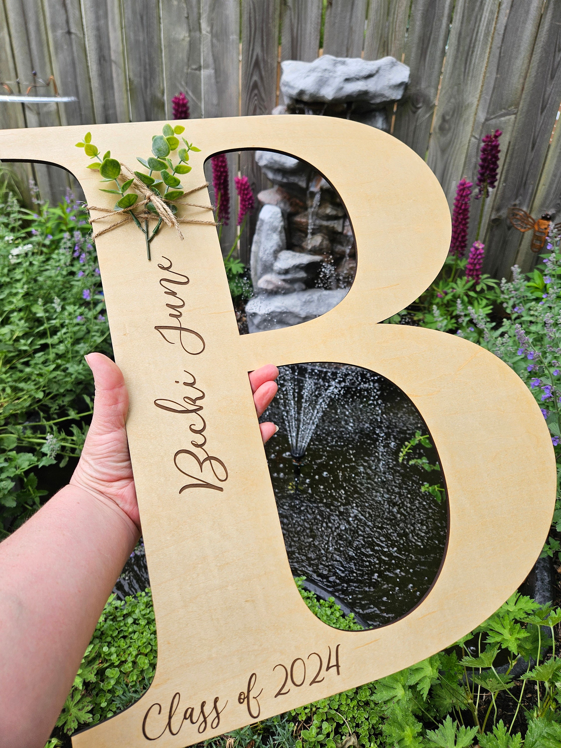Personalized Graduation Signature Board - Large Letter Name Initial ...