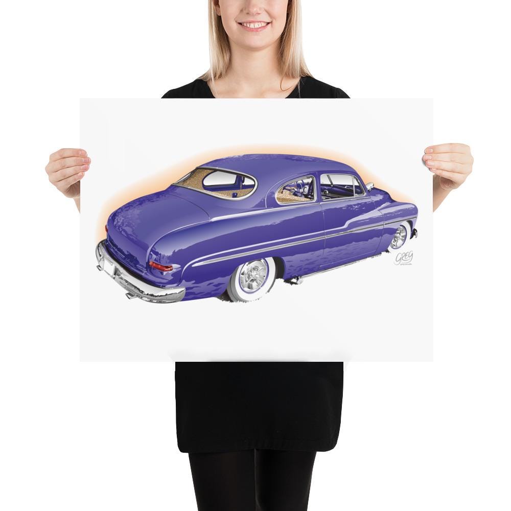 Kustom Merc Lead Sled Poster, Old School Custom - Etsy