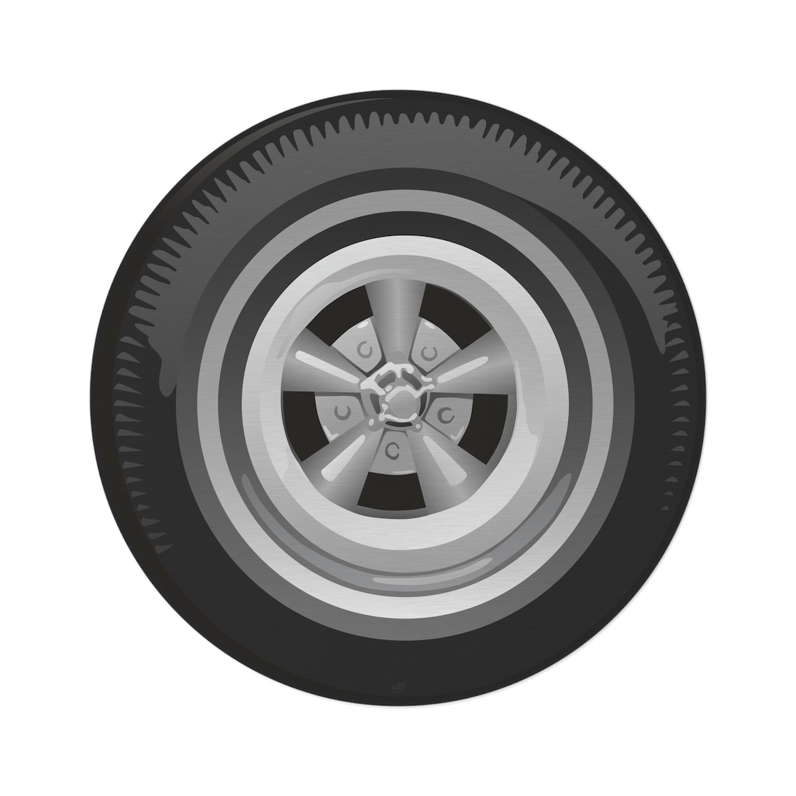 Mag Wheel 60 60 Round Rug, Area Rug, Car Game Room Rug, Car Dealership ...