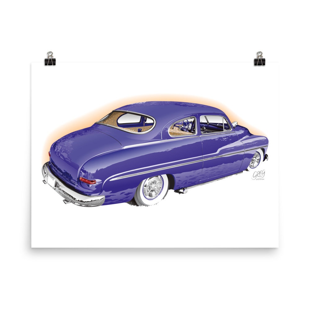 Kustom Merc Lead Sled Poster, Old School Custom - Etsy