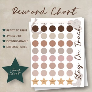 Boho Reward Chart | Reward Chart for Teens| Reward Chart for Adults ...