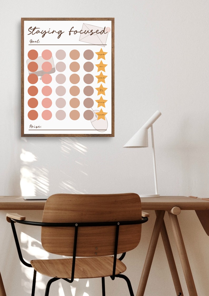 Work From Home Reward Chart | Focus Chart | Reward Chart for Teens ...