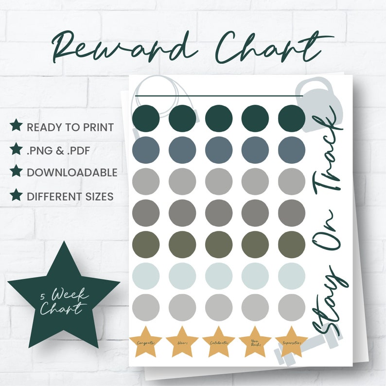 Gym Reward Chart | Weight Loss Reward Chart| Reward Chart for Adults ...