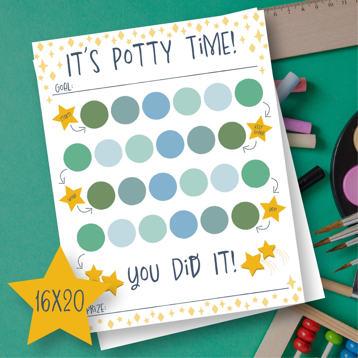 Potty Training Reward Chart | Potty Chart | Potty Reward Chart | Reward ...