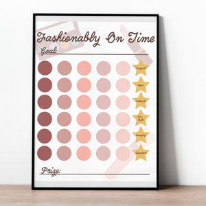 On-time Reward Chart | Reward Chart for Teens| Reward Chart for Adults ...