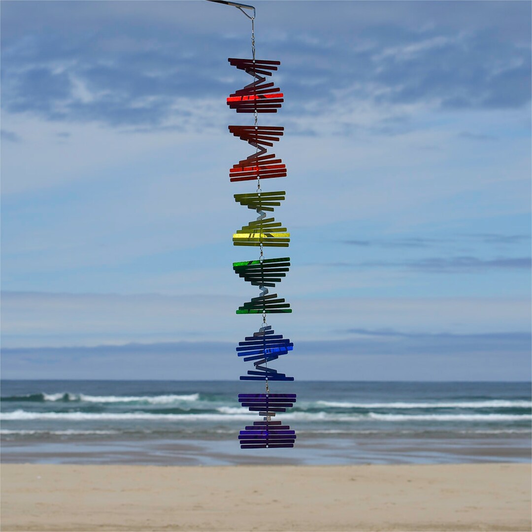 Stainless Steel Stacked Shimmering Helix Wind Spinner - Etsy