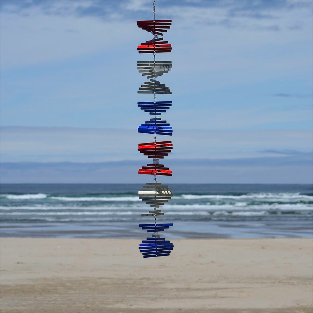 Stainless Steel Stacked Shimmering Helix Wind Spinner - Etsy