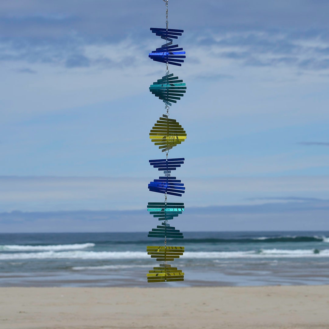 Stainless Steel Stacked Shimmering Helix Wind Spinner - Etsy