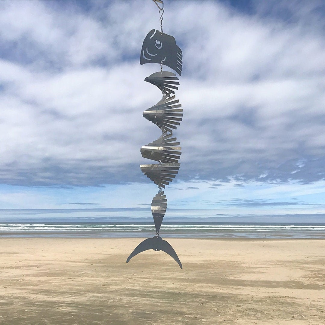 Stainless Steel Shimmering Fish Helix Wind Spinners - Etsy