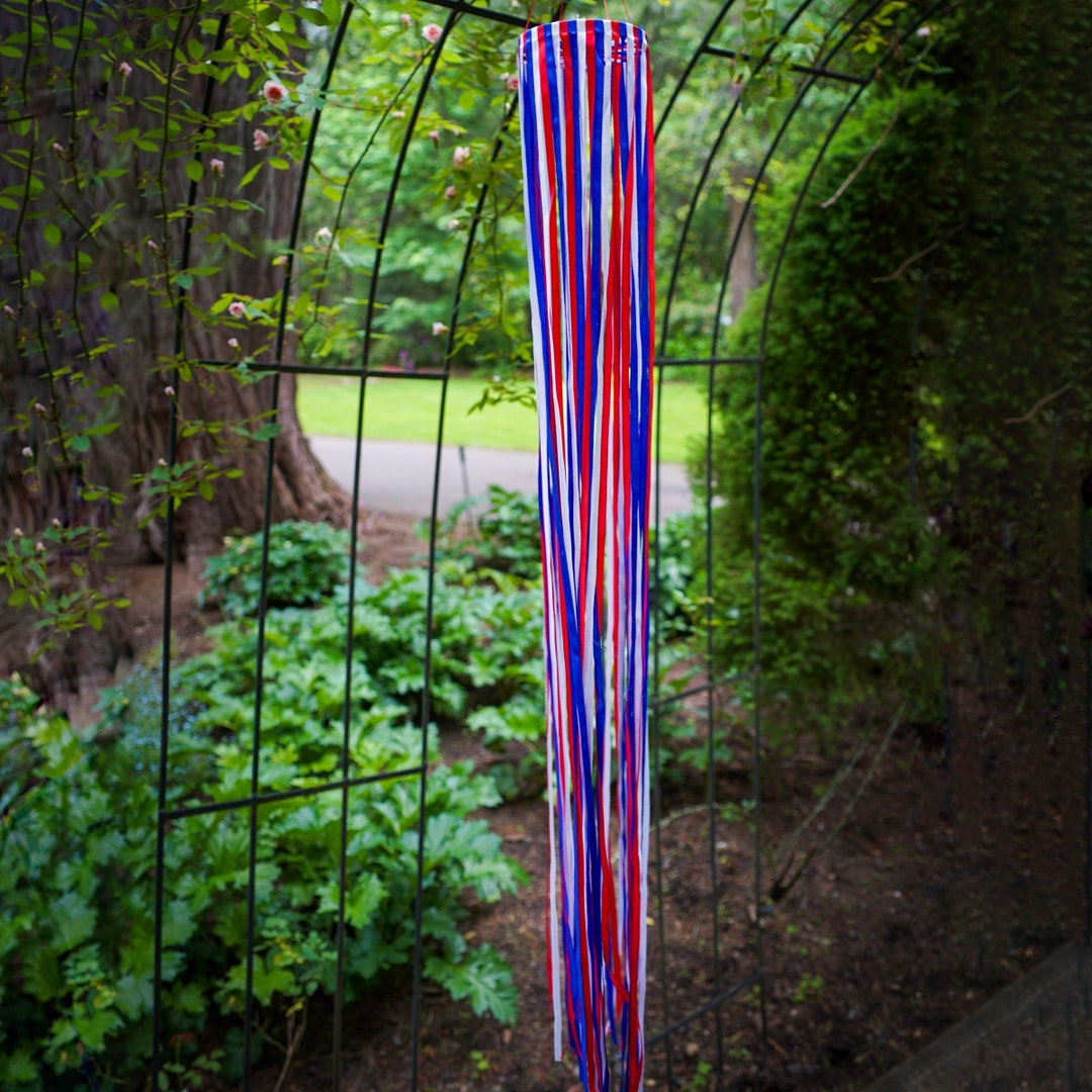 39-inch Red, White & Blue Ribbon Windsock - Etsy