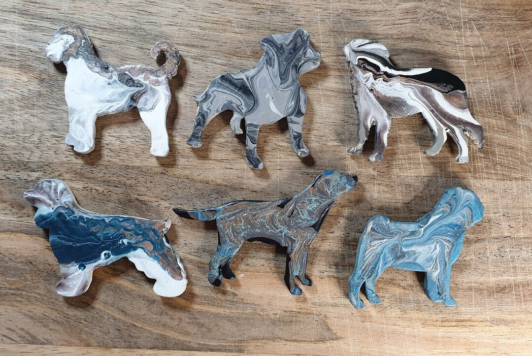 Dog Breed Fridge Magnets. Labradoodle, Staffordshire Bull Terrier ...