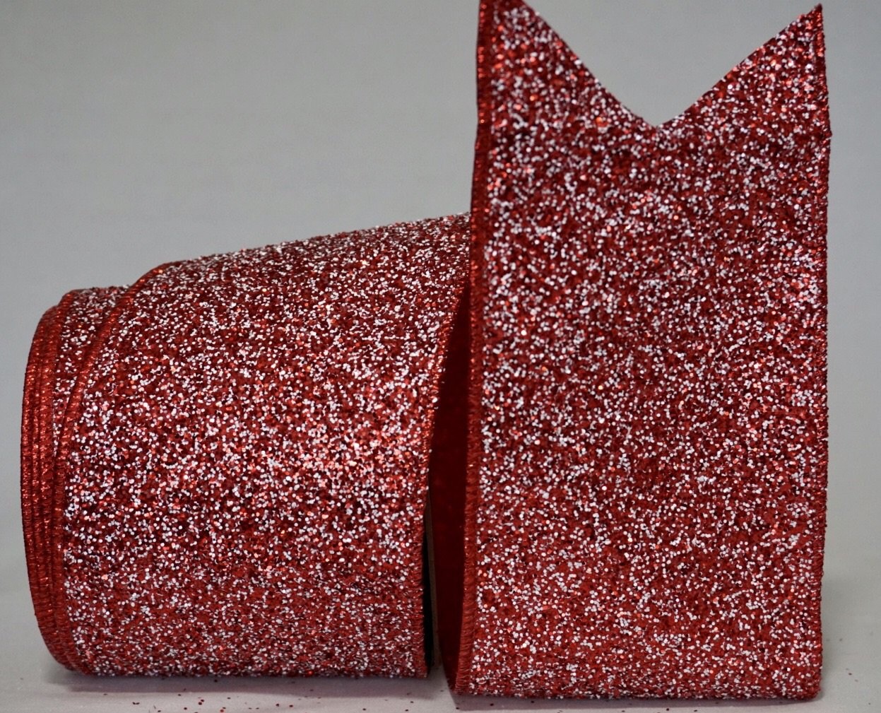 Red White Glitter Ribbon - Etsy