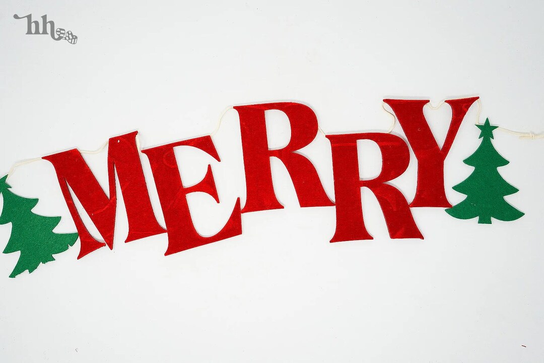 Merry Banner - Etsy