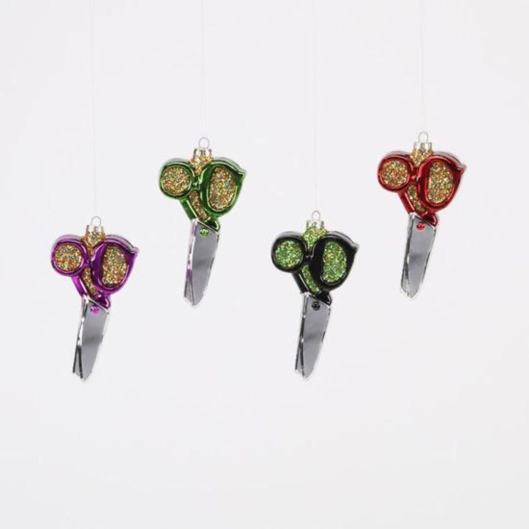 Glitter Scissor Ornaments - Available in Threer Colors - Etsy