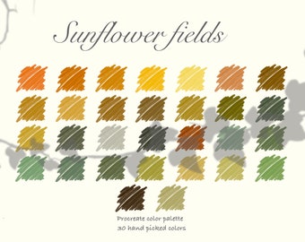 Sunflower Color Palette - Etsy