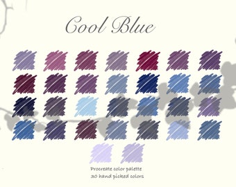 POWDER BLUE PROCREATE Color Palette Hex Color Codes Blue & - Etsy