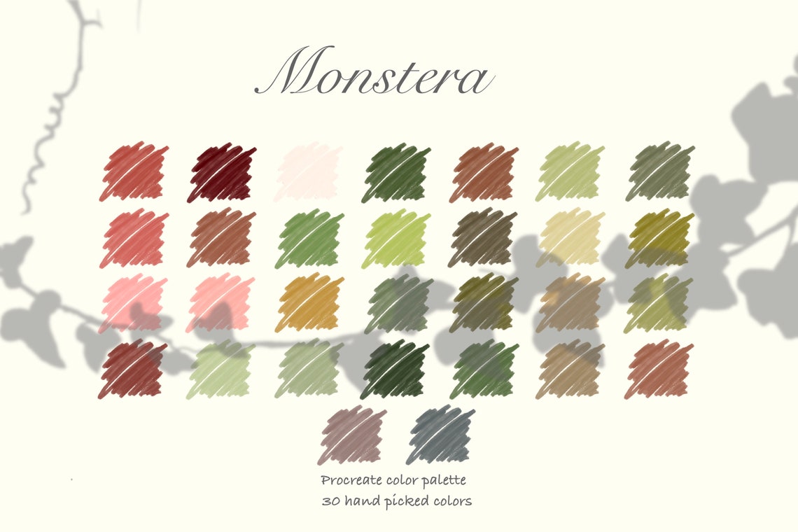 Monstera Procreate Color Palette - Etsy