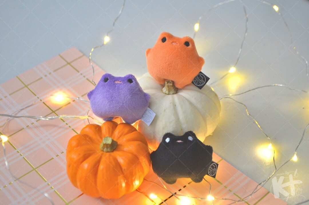 Mini Frog Plush [set of 3] - Seasonal Halloween Trio [handmade] - Etsy