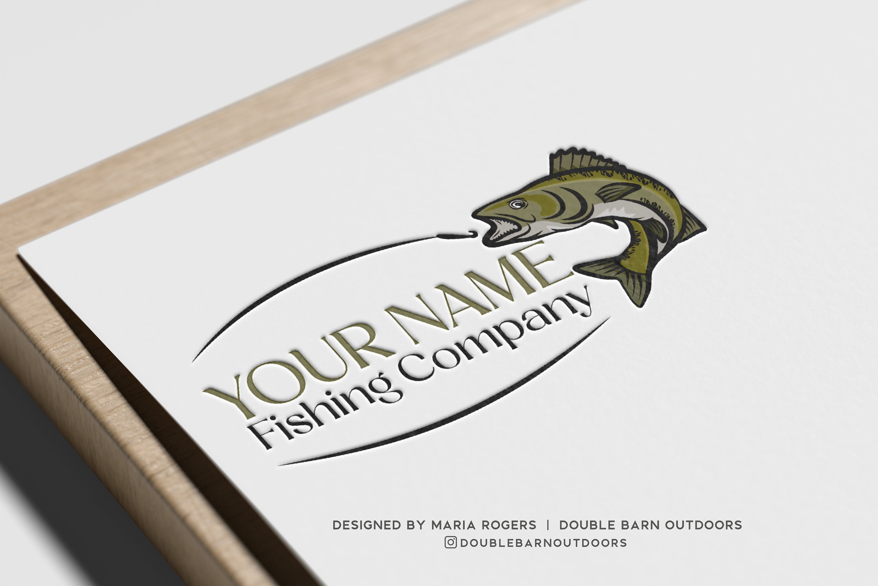Custom Fishing Logo Design | Walleye Design - Etsy