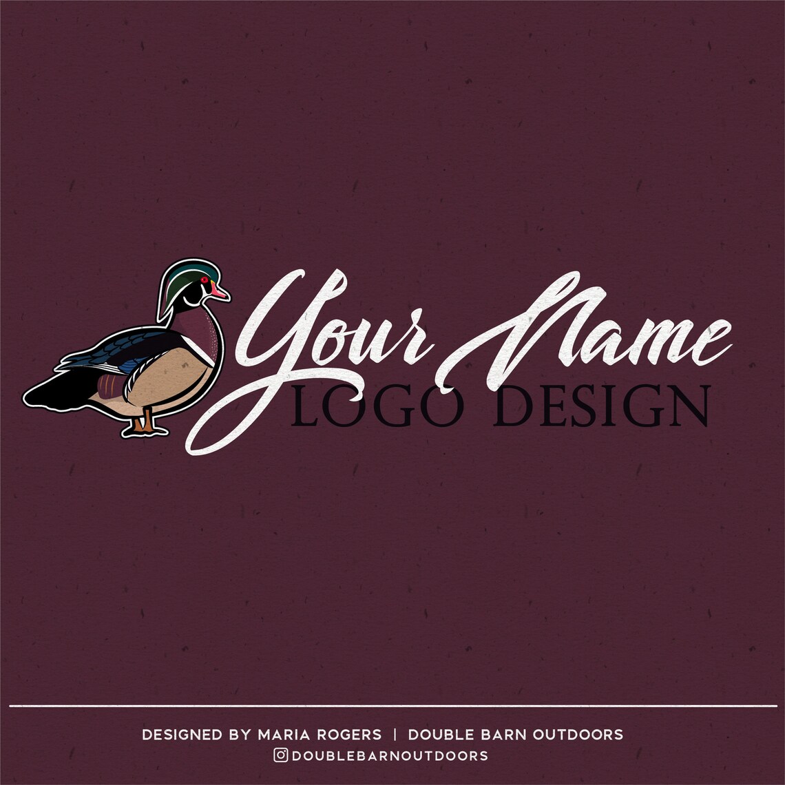 Wood Duck Logo Design | Add Your Own Name Design | Duck Hunting Logo ...