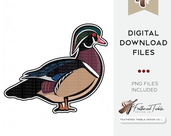Flying Wood Duck PNG Design, Outdoors Art (digital Download) - Etsy