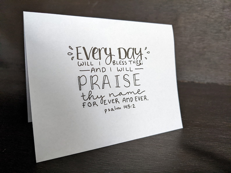 KJV Scripture Printable Psalm 145:2 - Etsy