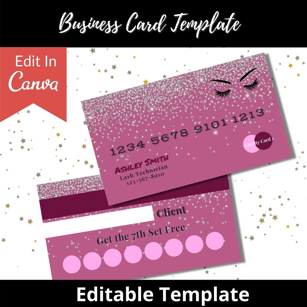 DIY Credit Card Business Card Designloyalty Card Template - Etsy