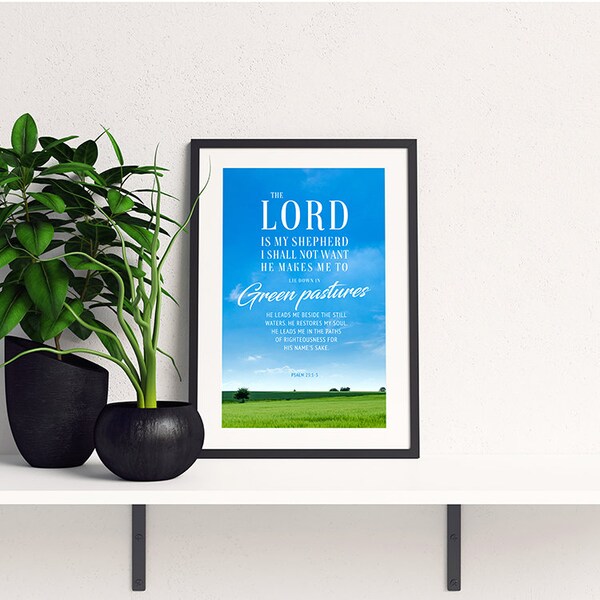 Green Pastures Still Waters Art - Etsy