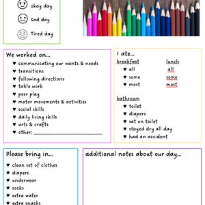 Daily Session Notes **editable Template** - Etsy