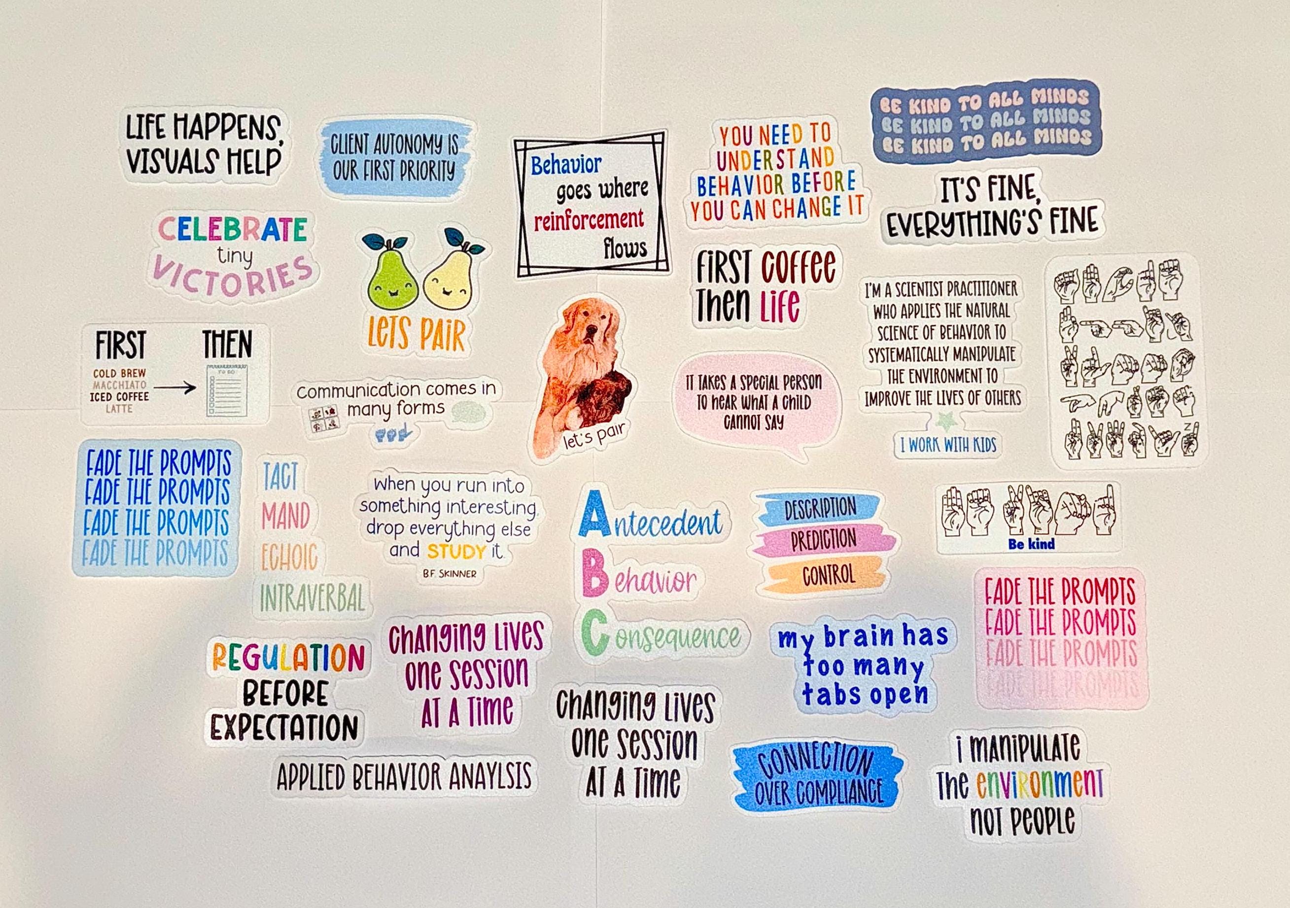 Behavior Analysis Stickers!! -- BCBA, Bcaba, RBT -- Use on a Computer ...