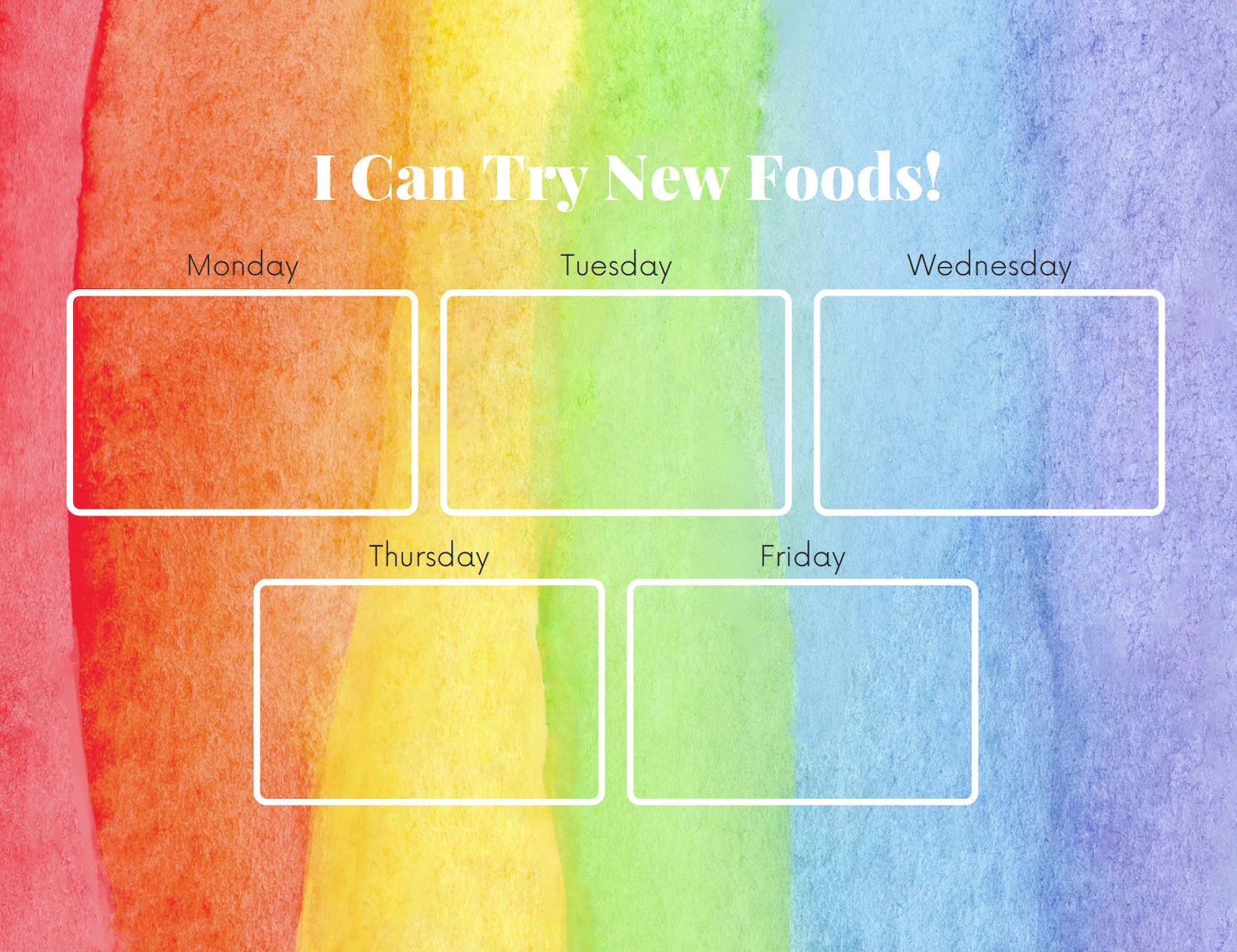 Trying New Foods Tracker for Kids - Etsy