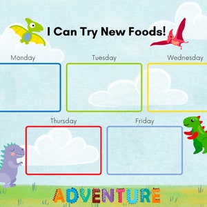 Trying New Foods Tracker for Kids - Etsy