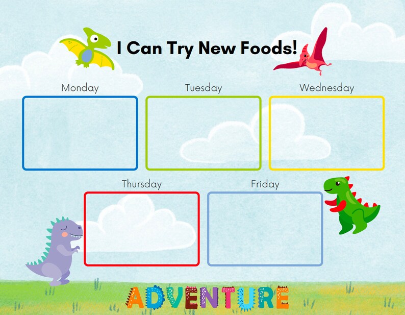 Trying New Foods Tracker for Kids - Etsy