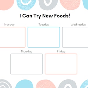 Trying New Foods Tracker for Kids - Etsy