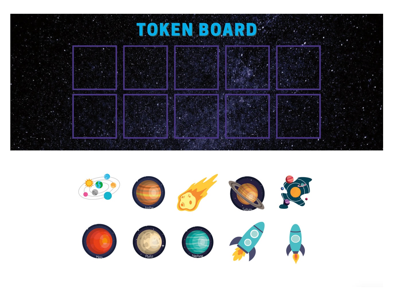 Printable Token Board Variety Pack in PDF Form *21 Pages of Token Board ...